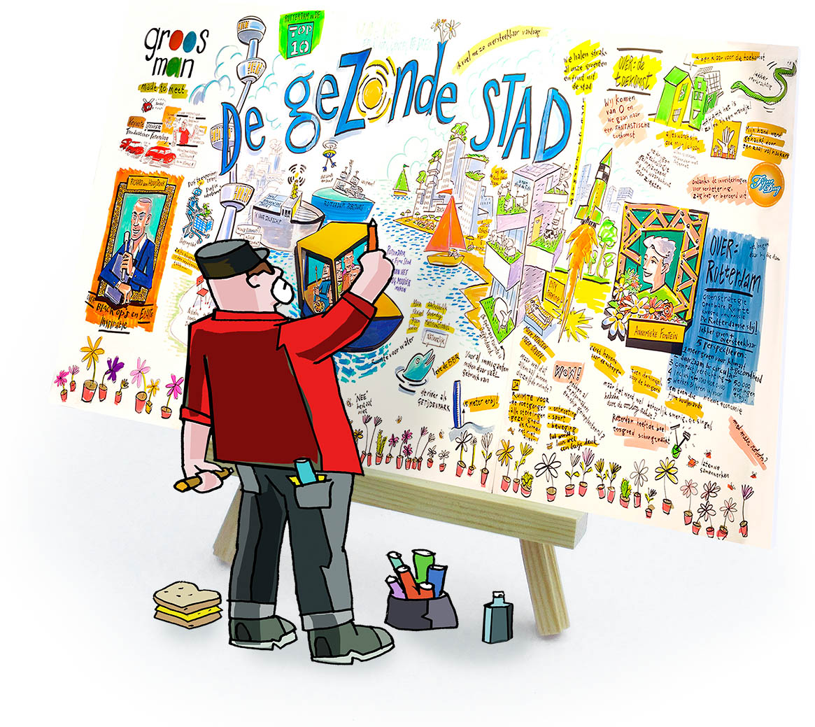 Live tekenen door Norbert Vermeer | Tekenaar bij collectief Draw up!